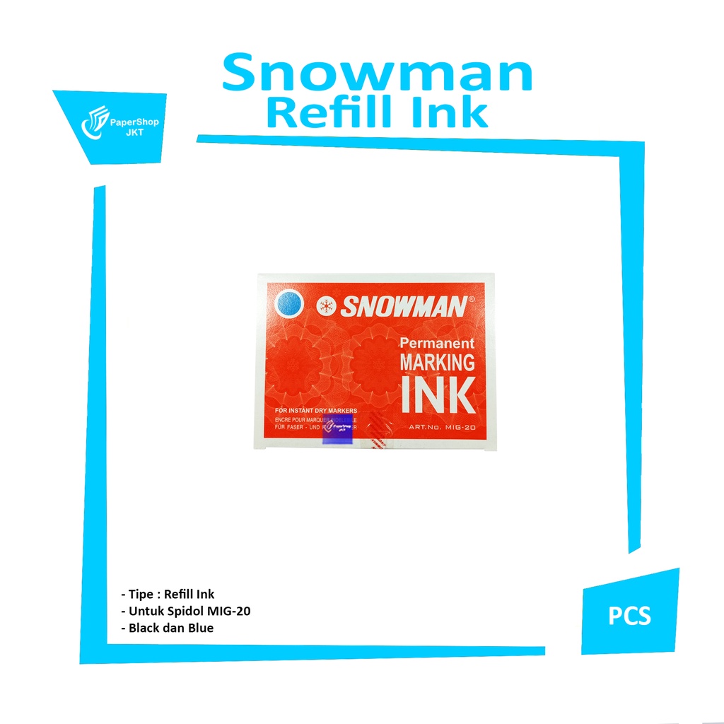 Jual SNOWMAN - Tinta Spidol Whiteboar - White Board Marking INK - PCS ...