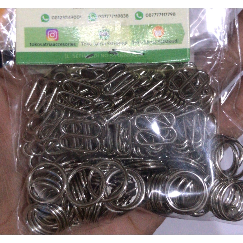 Jual Gesper BH 10m/Gesper Bra/Ring BH Slider BH Besi Neckel isi 100 ...