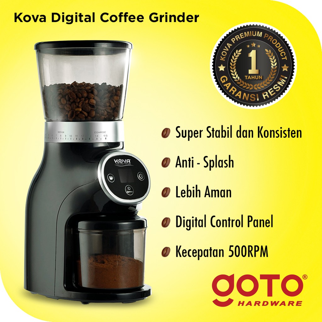 Jual Goto Kova Digital Coffee Grinder Mesin Giling Biji Kopi | Shopee Indonesia