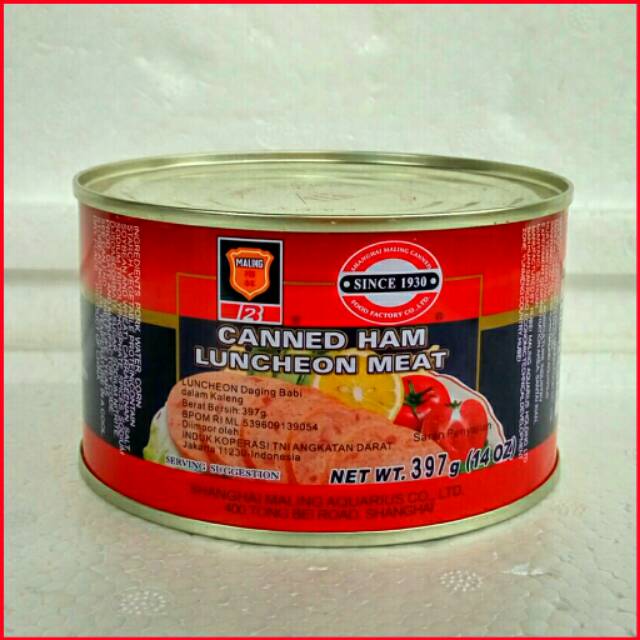 Jual Maling Canned Ham Luncheon Meat/ Maling Ham Premium TTS | Shopee ...