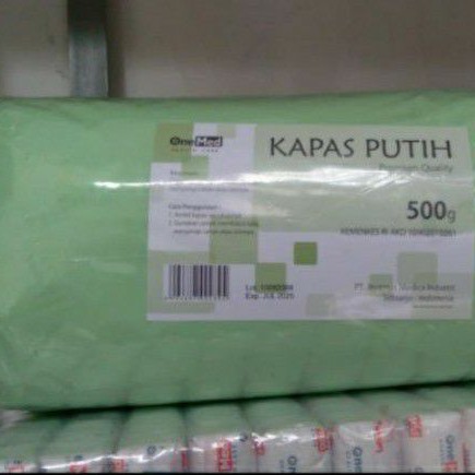 Jual KAPAS PEMBALUT 500 GRAM | ONEMED | PUTIH | Shopee Indonesia