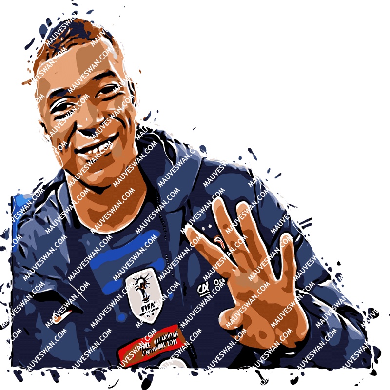 Jual Kylian Mbappé The France National Team Striker #10 Player Vector ...
