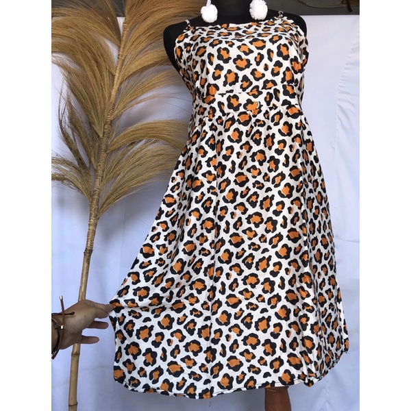 Jual MINI DRESS YUKENSI RAYON LEOPARD MACAN DASTER BIGSIZE JUMBO BESAR ...