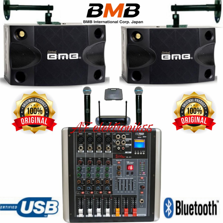 Jual Paket Sound System BMB Speaker 8 Inch + Power Mixer Original ...