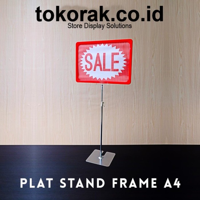 Jual READY DISPLAY STAND LABEL HARGA FRAME A4 PLAT PROMO BERKUALITAS ...