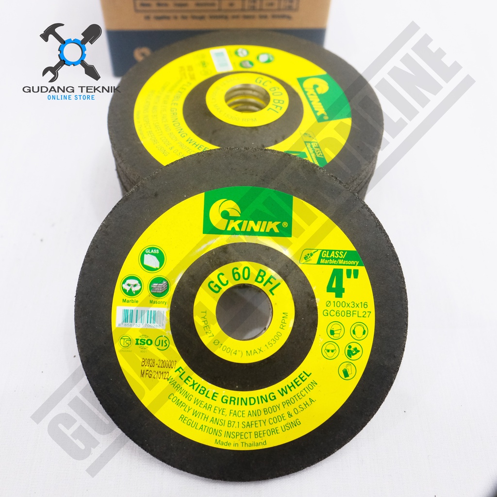 Jual Batu Gerinda POLES Flexible 4" KINIK GC 60 Mata Grinda Poles KINIK ...
