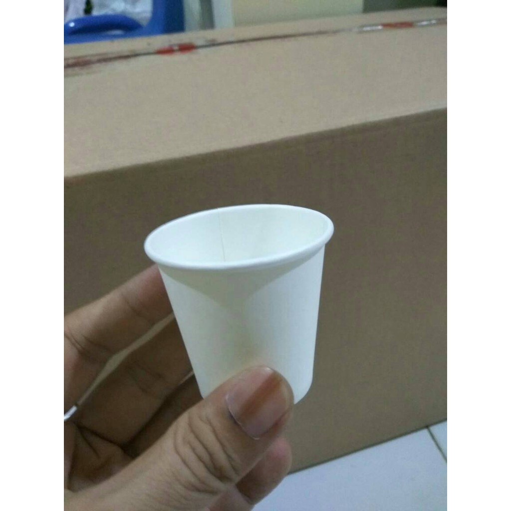 Jual Sampling mini paper cup / gelas kertas 2.5 oz (+-60ml) tahan panas ...