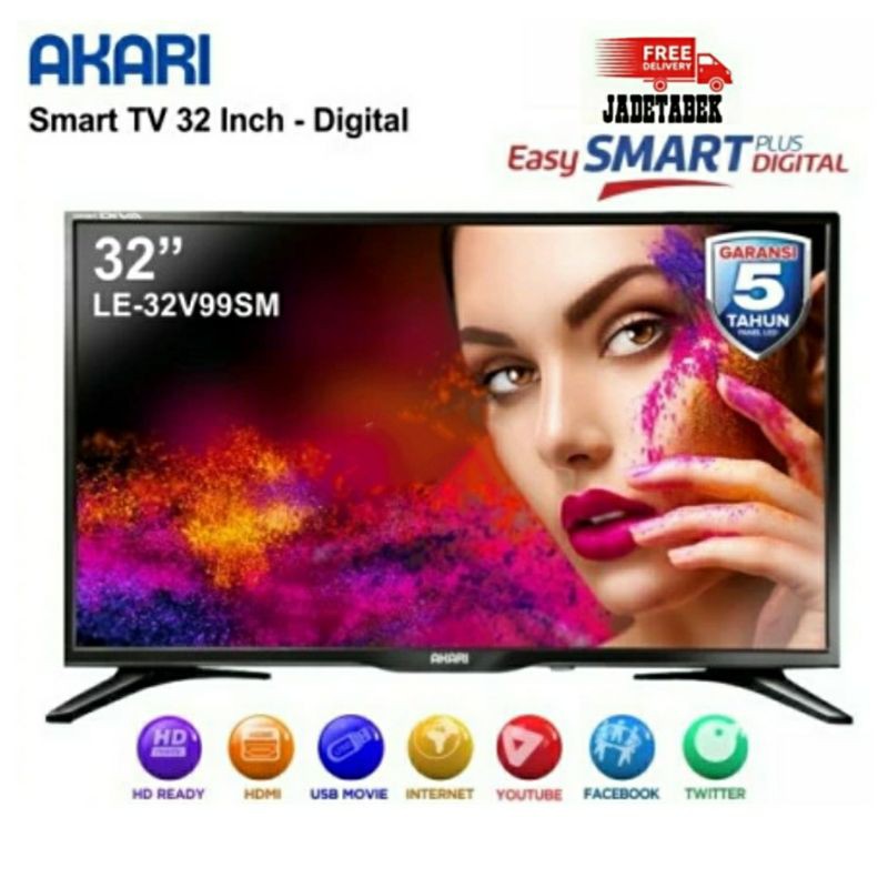 Jual AKARI LE-32V99SM LED SMART TV 32 INCH DIGITAL DVB-T2 | Shopee ...