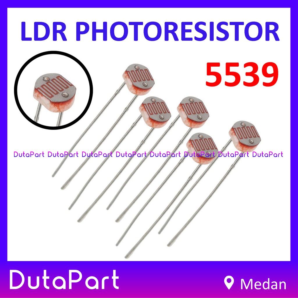Jual LDR Sensor Cahaya 5539 Light Dependent Resistor 5mm Photoresistor ...