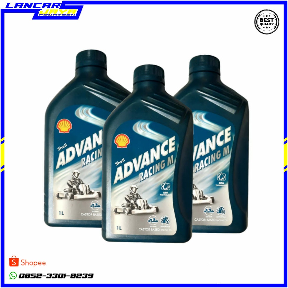 Jual OLI SAMPING 2 TAK 2T SHELL OLI SHELL ADVANCE RACING M 1 LITER ...