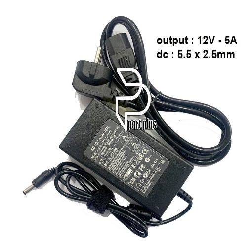 Jual Adaptor monitor LG SAMSUNG DVR 12v 5a 5.5 mm x 2.5 mm | Shopee ...