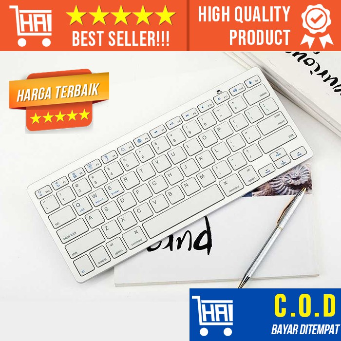 Jual KEYBOARD BLUETOOTH PORTABEL SIMPEL WIRELESS MINIMALIS KEY BOARD ...