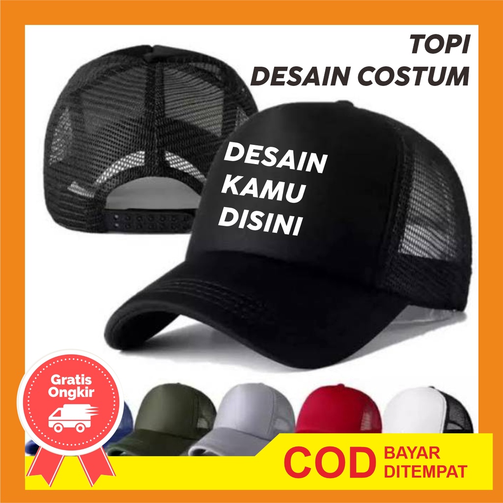 Jual Topi Kata kata Sablon Topi Costum Desain | Shopee Indonesia