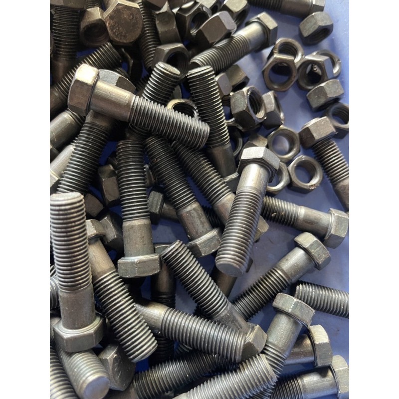 Jual BAUT MUR BAJA M10 x 40 x P1.25 - BAUT MUR BAJA HITAM KUNCI 14 PJG ...