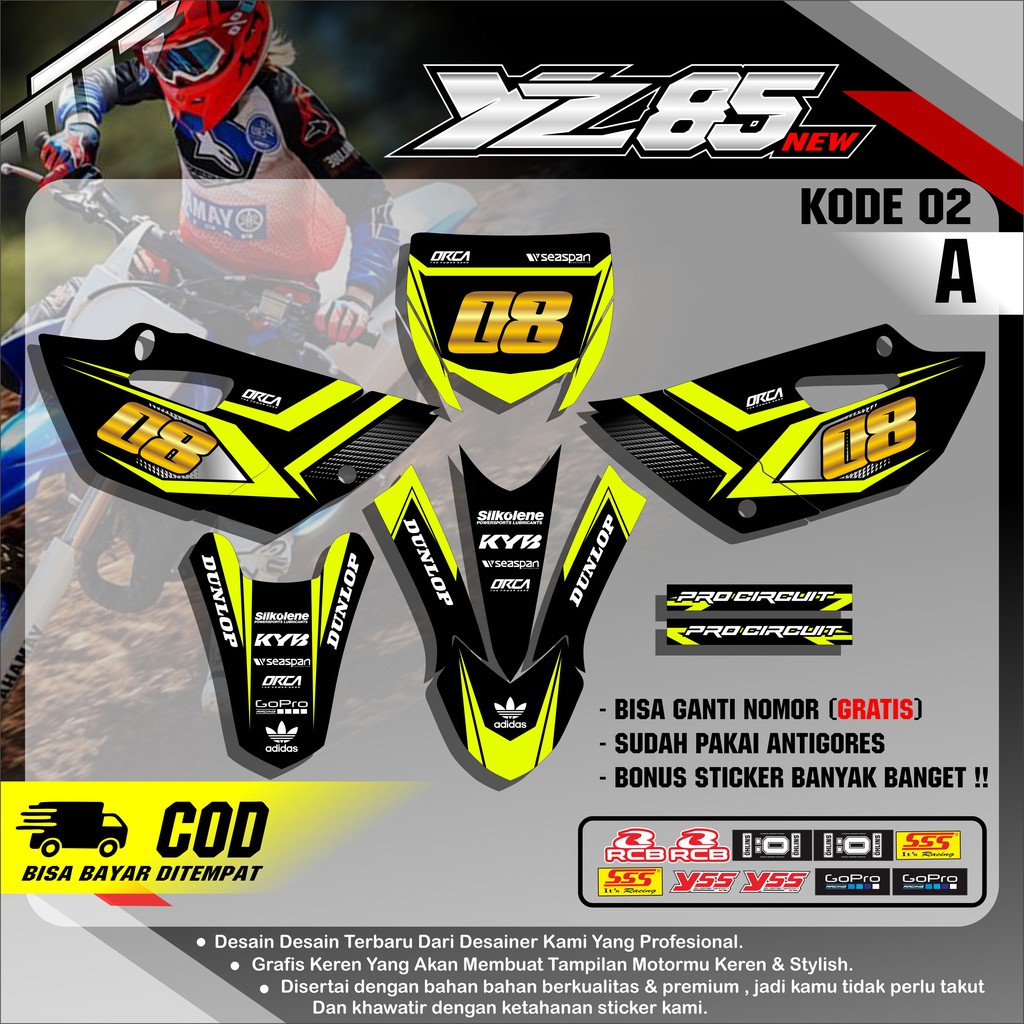 Jual (COD) Sticker Striping Stiker Decal Variasi Lis Semi Full Yamaha ...