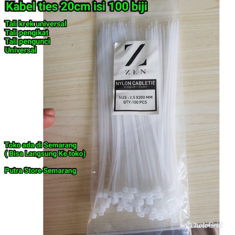 Jual Kabel Tis 20cm Besar panjang Tali ikat isi 100 pcs Kabel ties Tali ...