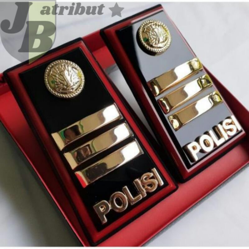 Jual pangkat AKP polisi PDH pul akrilik bahan dasar merah | Shopee ...