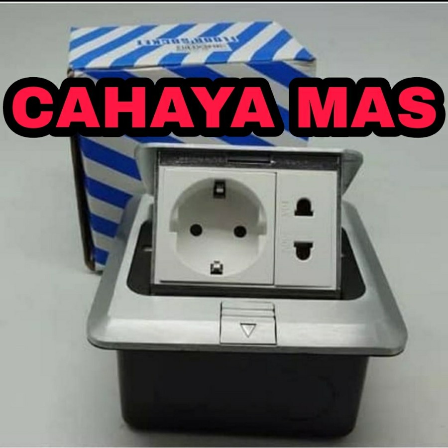 Jual STOPKONTAK LANTAI + STOP KONTAK ARDE UNIVERSAL SOCKET TANAM FLOOR ...