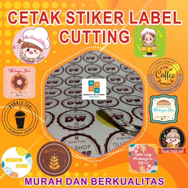Jual Stiker label produk makanan minuman kopi catering cutting pola ...