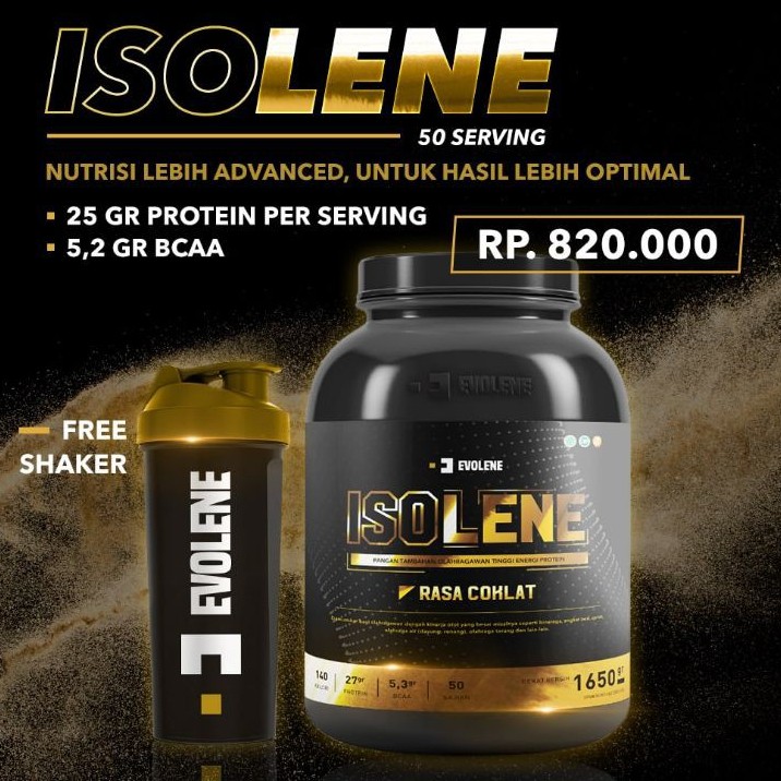Jual ISOLENE 1650gr gram 50 Serving Isoline Evolene Whey Protein ...
