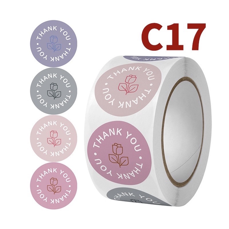 Jual STIKER SEGEL THANK YOU KOTAK KUE ROTI / STIKER THANK YOU COLORFULL ...