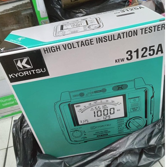 Jual Kyoritsu 3125A High Voltage Insulation Tester Megger 5KV 5000V ...