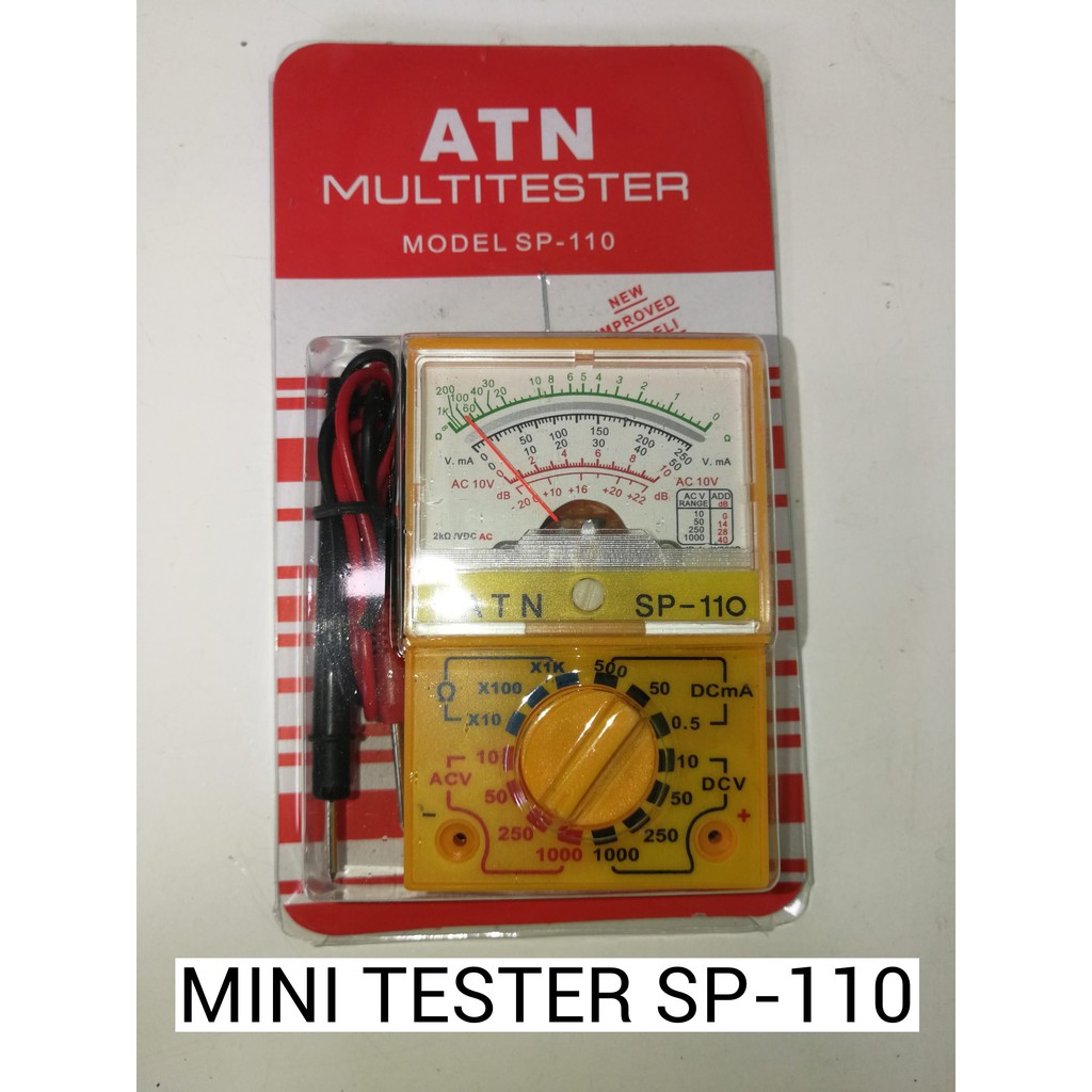 Jual COD-TESTER MINI/ AVOMETER/ MULTITESTER MINI MERK ATN TYPE SP110 ...