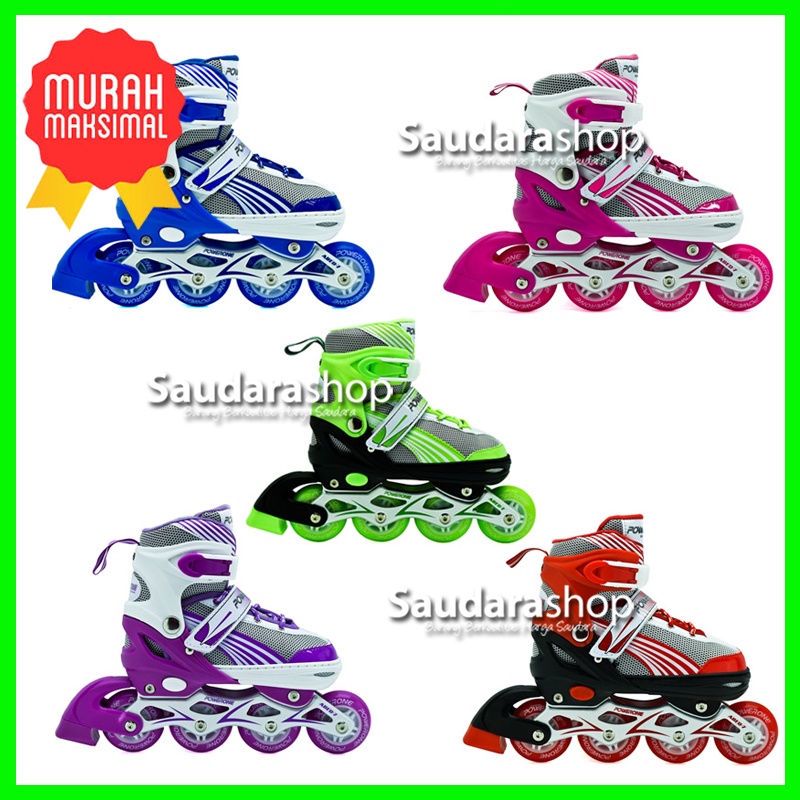 Jual Power One Sepaturoda Inline Full Karet / Sepatu Roda FULL KARET ...