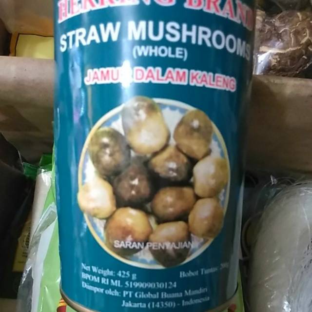 Jual Straw mushrooms jamur hitam dalam kaleng 425g BY MDS | Shopee ...