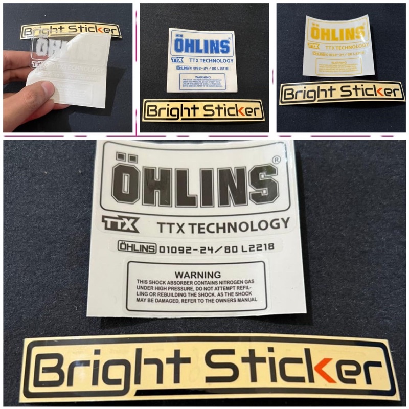 Jual STICKER SHOCK STICKER OHLINS TTX | Shopee Indonesia