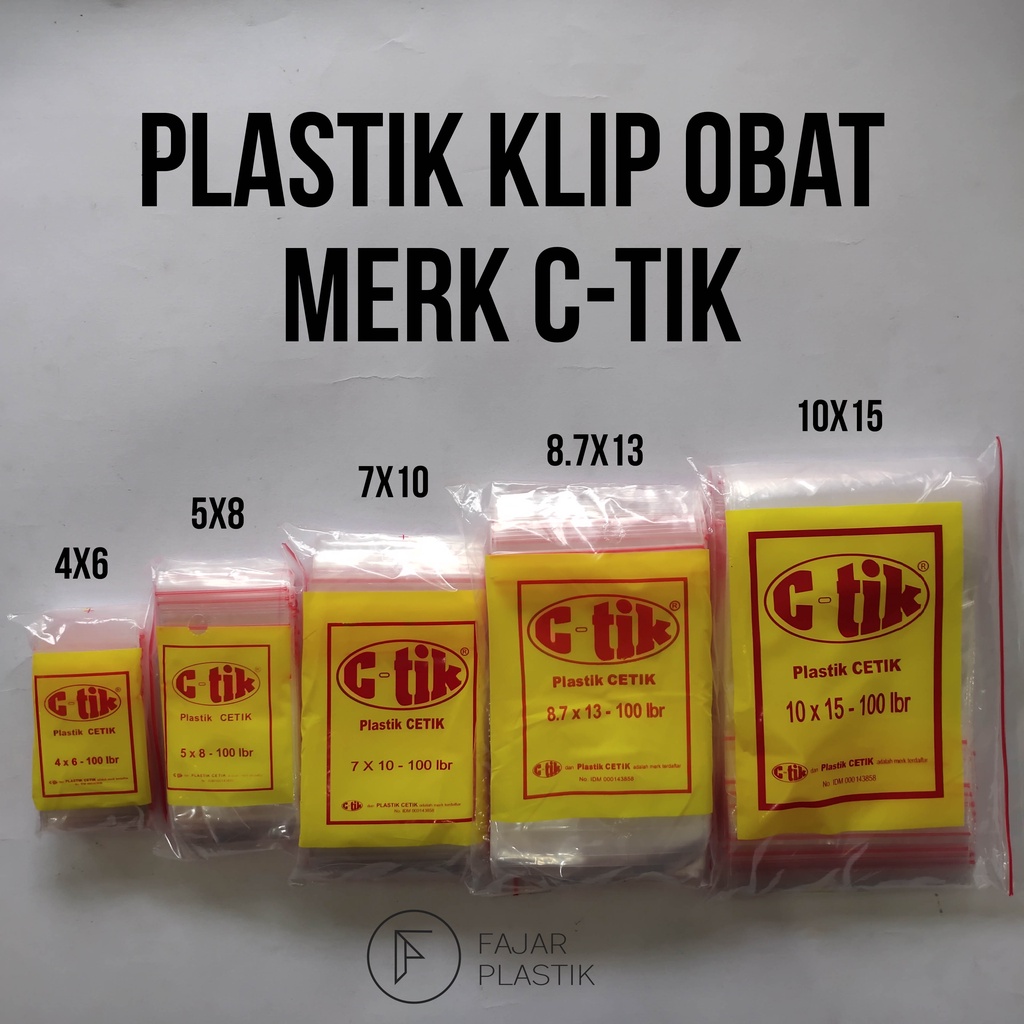 Jual Plastik Klip Obat/Plastik Klip/Plastik Obat/Klip Obat/Plastik ...