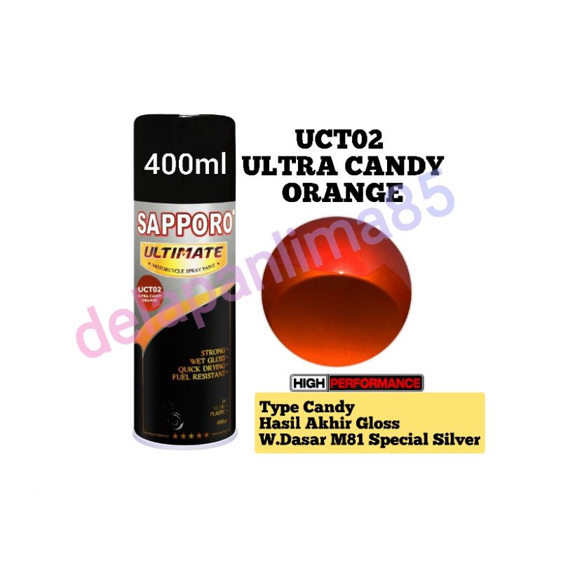 Jual Sapporo Ultimate UCT02 Ultra Candy Orange/cat semprot/pylox/pilok ...