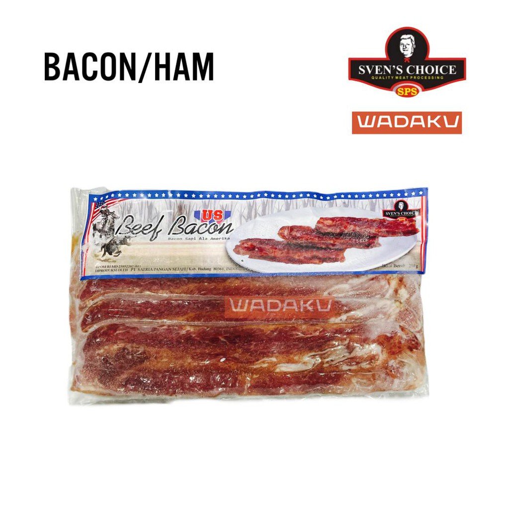 Jual Svens Choice Daging Bacon Sapi Us Beef Bacon 250G | Shopee Indonesia