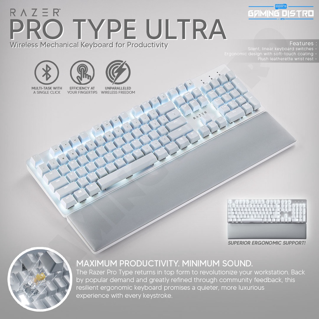 Jual Razer Pro Type Ultra Yellow Switch Mechanical Keyboard | Shopee ...
