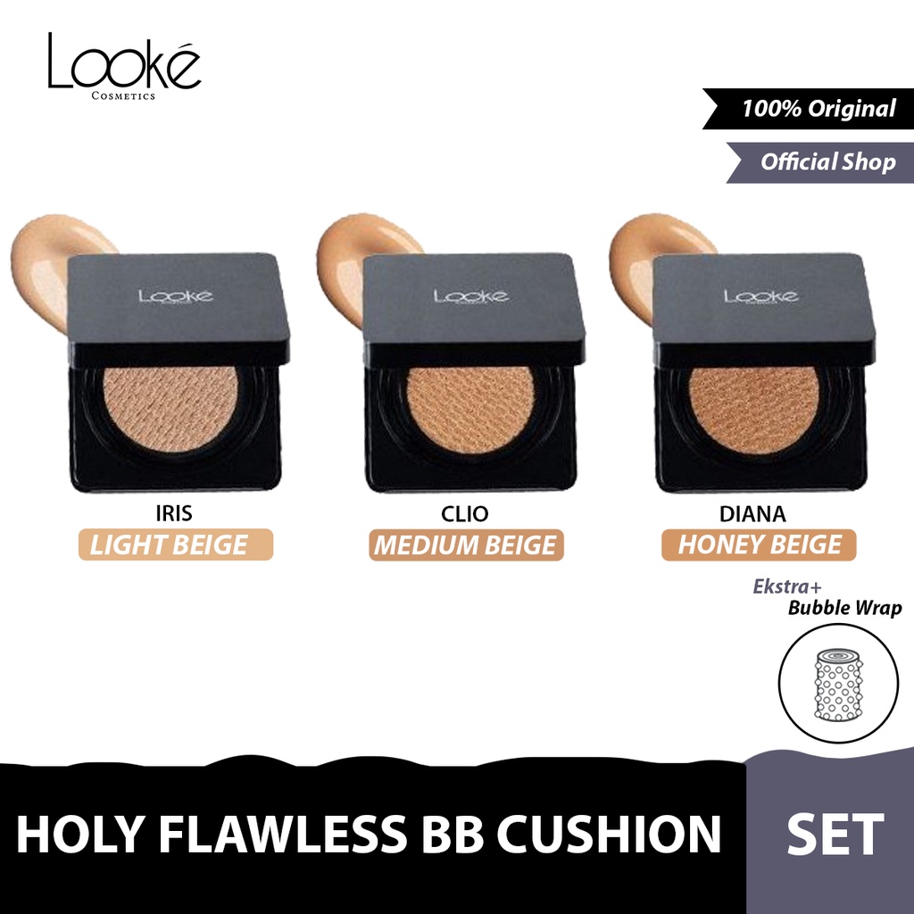 Jual LOOKE BB Cushion Holy Flawless Series (Iris - Clio - Diana) / BB ...