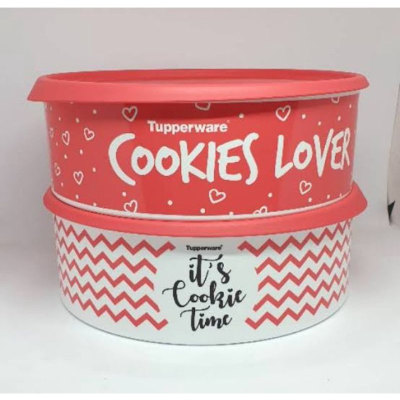 Jual Cookie tin tupperware toples bulat tupperware | Shopee Indonesia