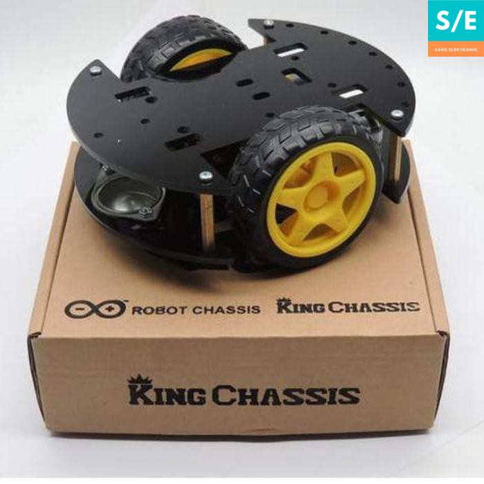 Jual KIT Arduino 2WD Round Smart Car frame body robot chasis KING ...
