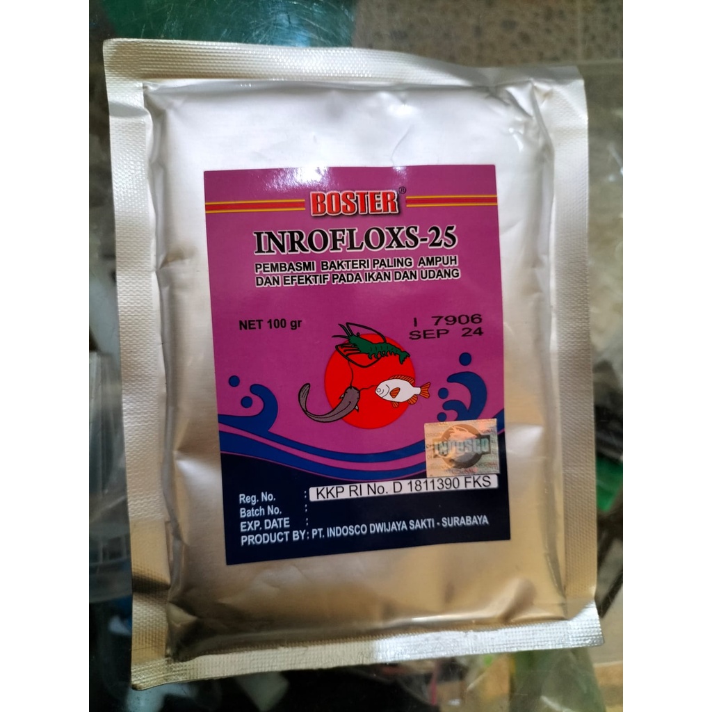 Jual BOSTER INROFLOXS 25 Inroflox 25 Antibiotik Ikan Pembasmi Bakteri ...