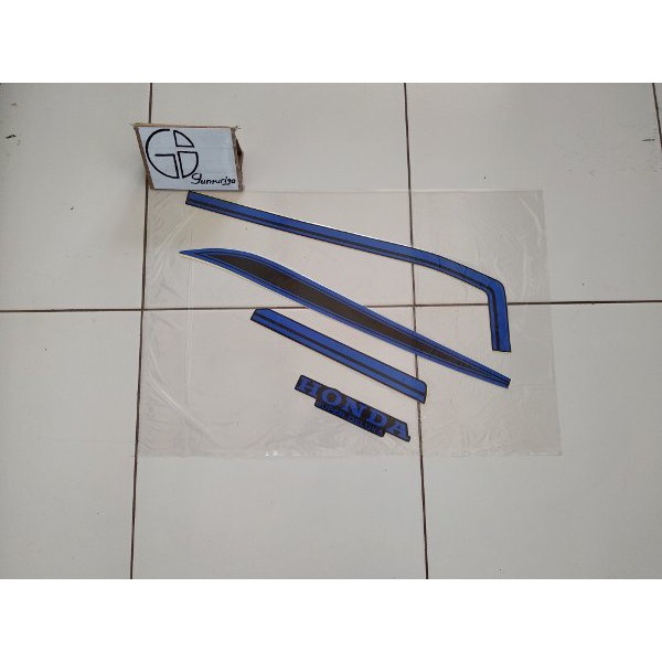 Jual Striping Honda GL 100 1982 1983 Hitam Lis Biru | Shopee Indonesia