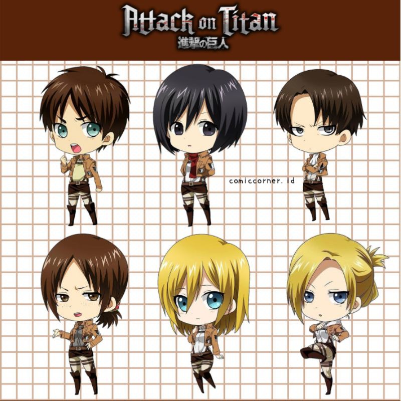 Jual Stiker aot/ sticker attack on titan/ anime shingeki no kyojin ...