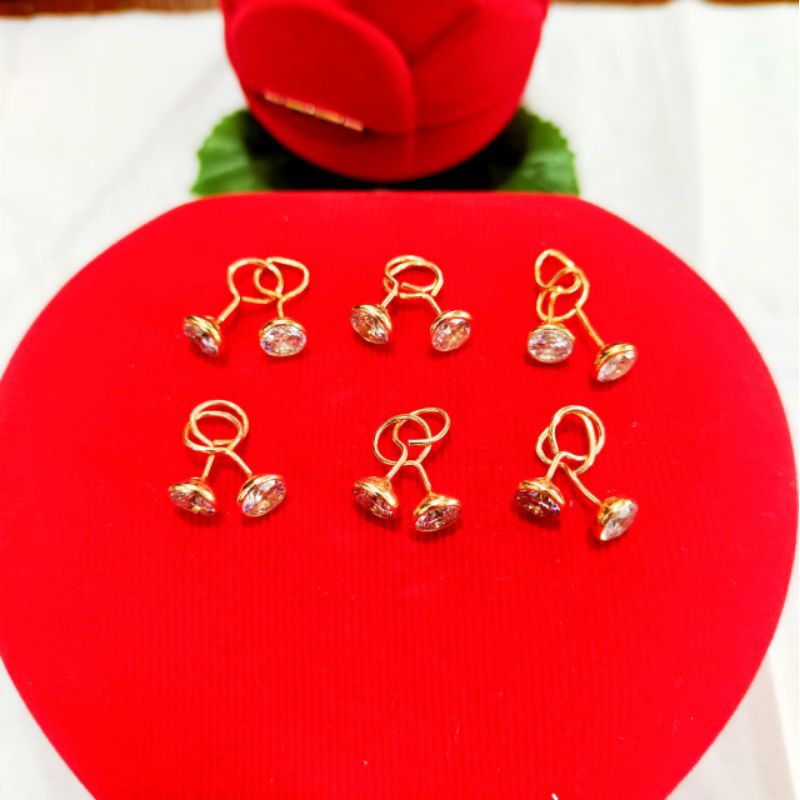 Jual Anting toge 1 gram, perak 925, sepuh emas kuning | Shopee Indonesia