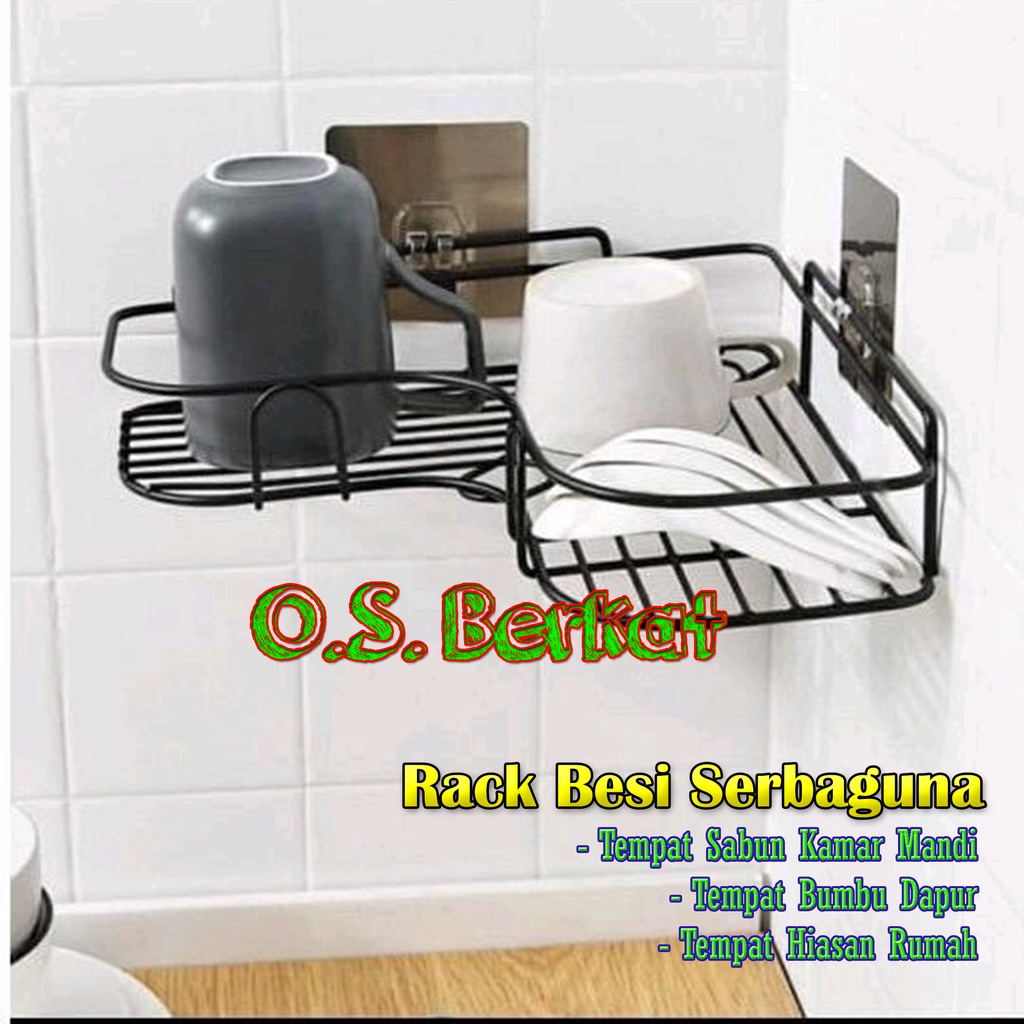 Jual Rak Sudut Kamar Mandi Tempel Dinding Keramik Rak - Rack Sabun ...