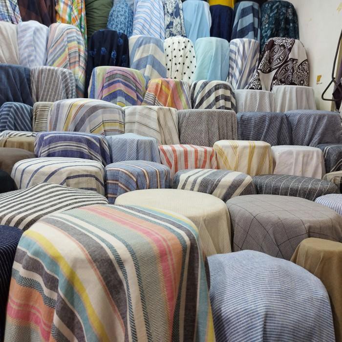 Jual Cotton | Kain Katun Linen Kotak 100% Serat Linen"Lebar 1.40Cm ...