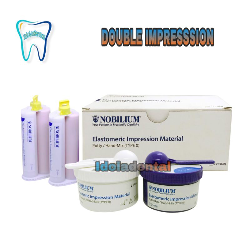 Jual Dental Double Impresssion Nobilium putty Dan Light Body-Set ...