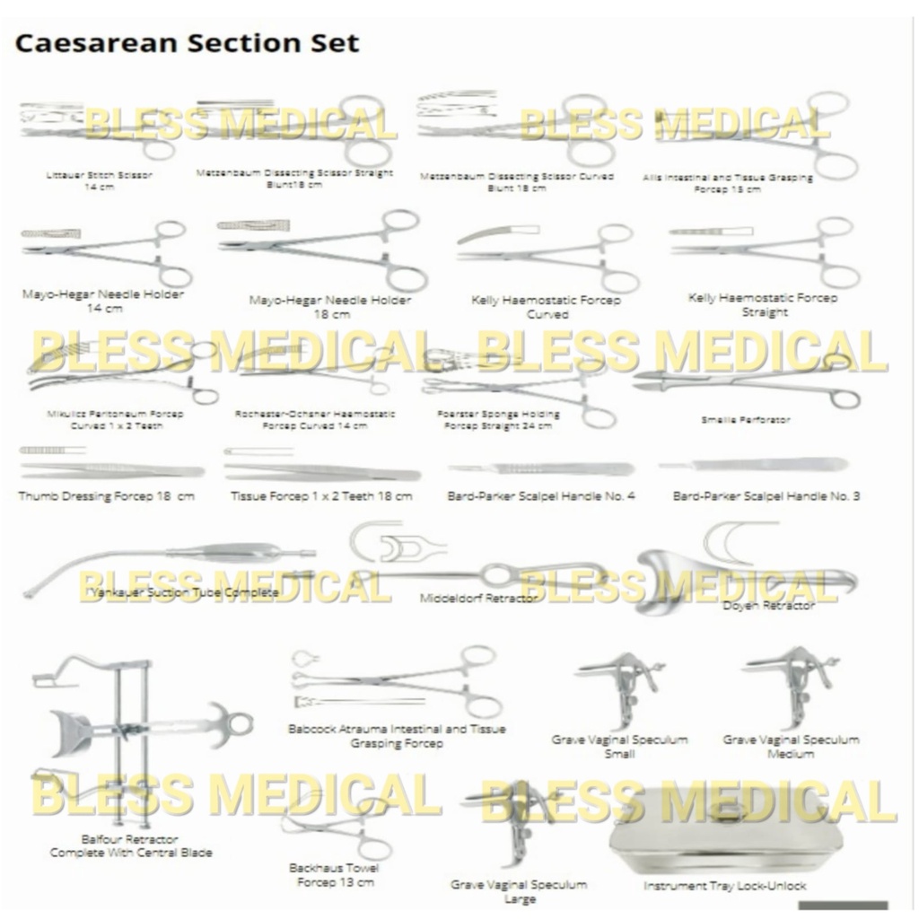 Jual Sectio Cesarean Instrument Set /Set Instrument Caesar/Caesarean ...