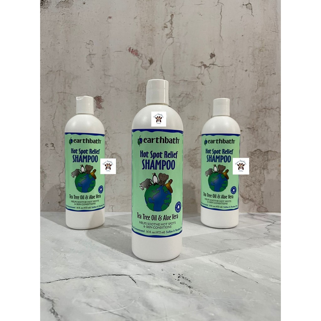 Jual EarthBath Hot Spot Relief Shampoo Tea Tree Oil & Aloe Vera 472ml ...