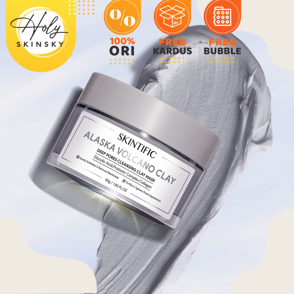 Jual SKINTIFIC Alaska Volcano Clay Mask Deep Pores Cleansing Mud Mask ...