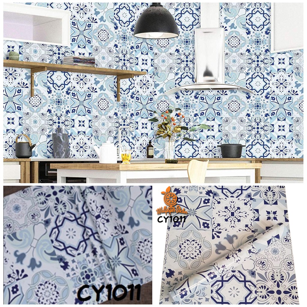 Jual Wallpaper Dinding Aesthetic Premium PVC Wallsticker Uk 45cm x 8 ...