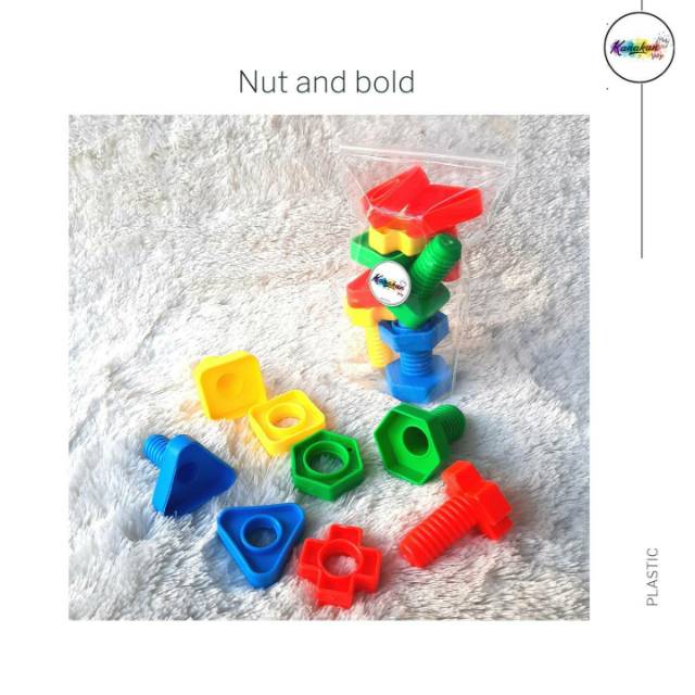 Jual Nut and bolt lego baut dan mur mainan edukasi | Shopee Indonesia