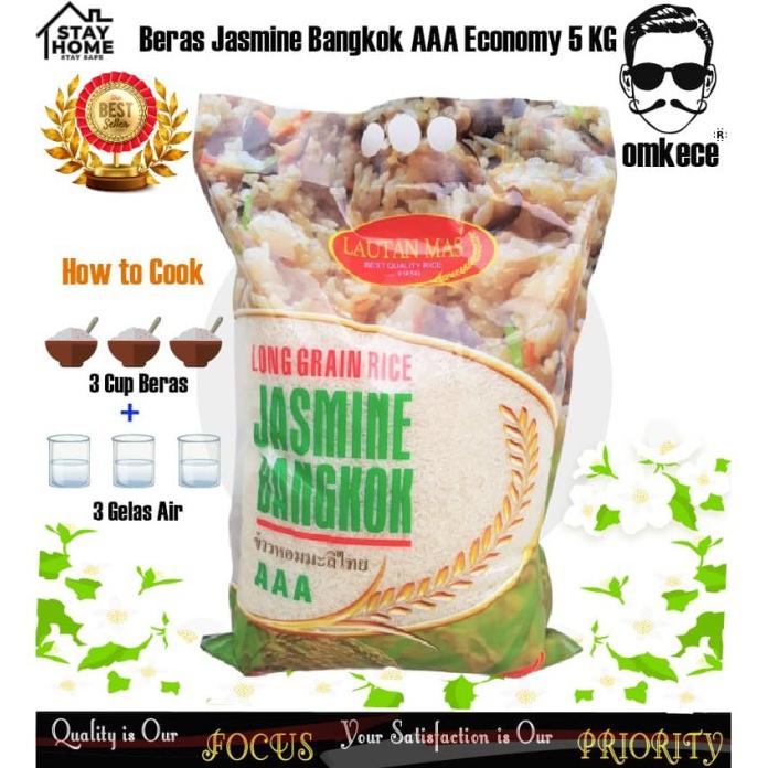 Jual BERAS THAILAND PREMIUM AAA JASMINE RICE BANGKOK VERY GOOD QUALITY ...